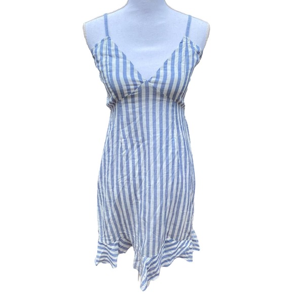 Sim & Sam | Dresses | Sim Sam Midi Dress Blue And White Stripe Womens ...